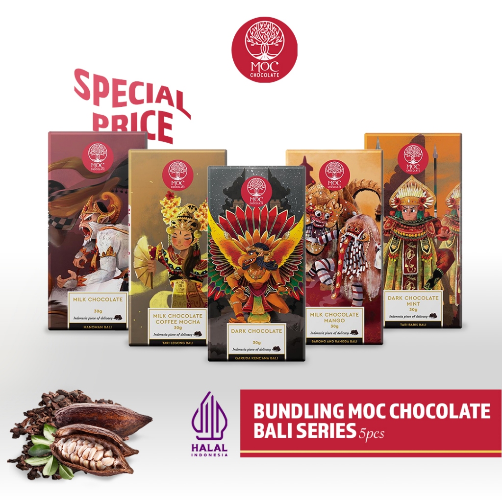 Jual MOC Chocolate - Paket Hemat Bundling Bali Series 30gr x 5pcs ...