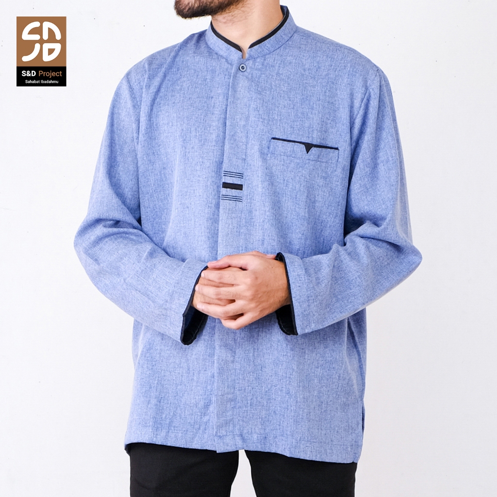 Jual S&D Project Baju Koko Katun Madinah Polos Lengan Panjang Ukuran M ...