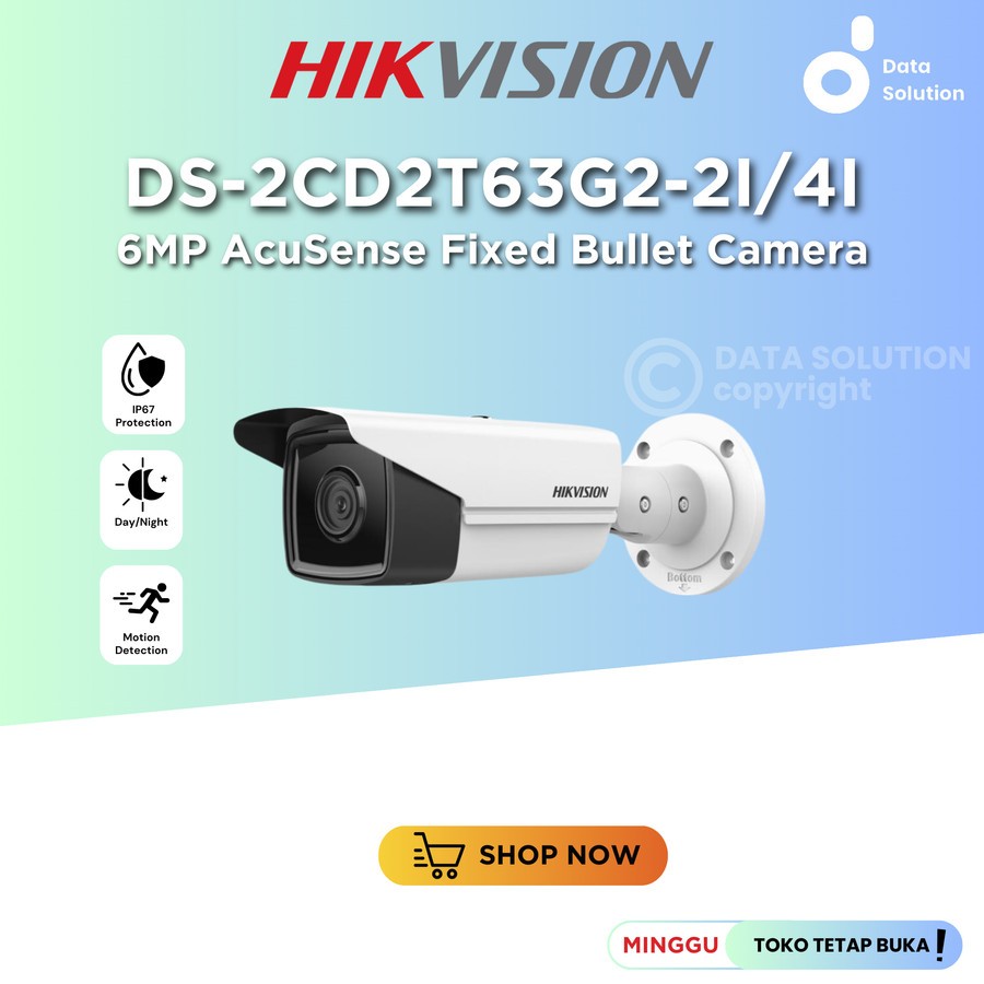 Jual Hikvision DS-2CD2T63G2-2I 6MP AcuSense Fixed Bullet Network Camera | Shopee Indonesia