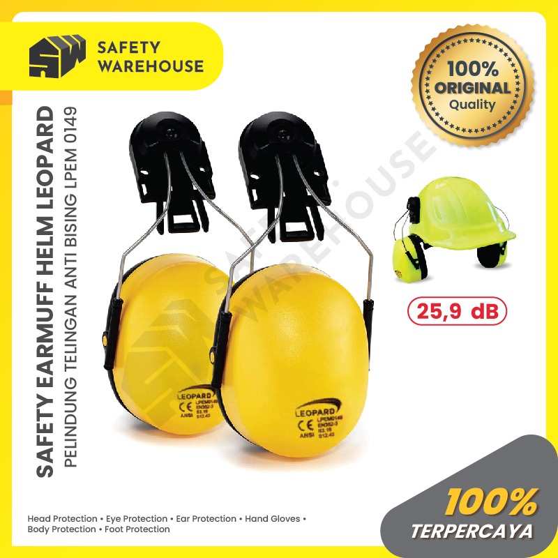 Jual Leopard Safety Earmuff Helmet Folding LPEM 0149 Kuning | Shopee ...
