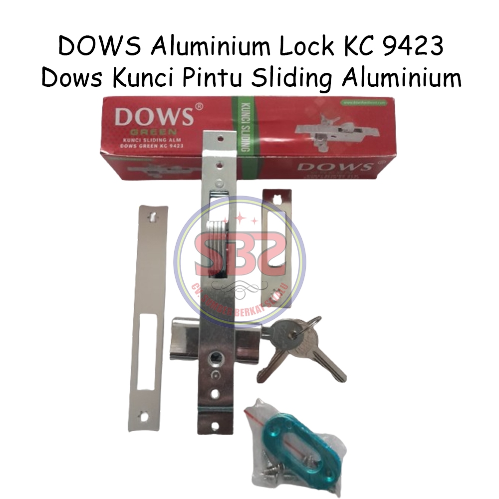 Jual DOWS Aluminium Lock KC 9423 Dows Kunci Pintu Sliding Aluminium KC ...