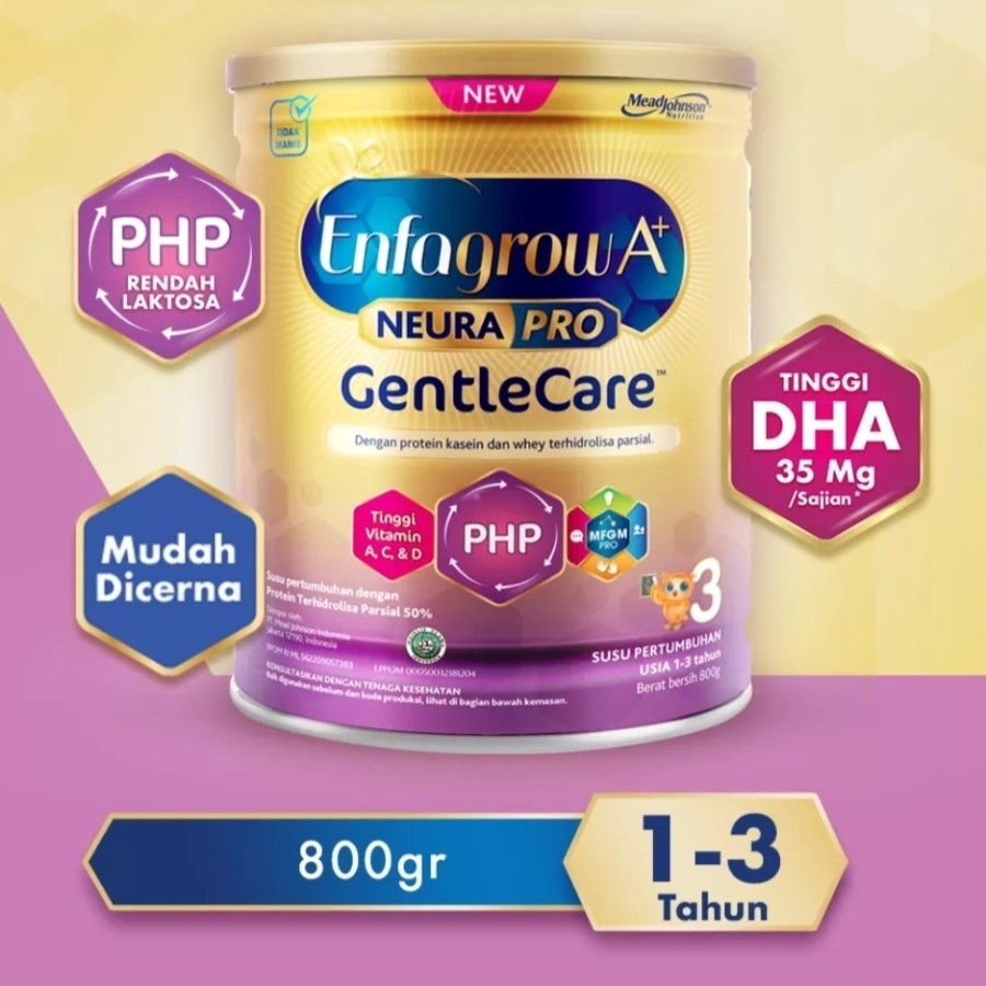 Jual Enfagrow A+ Gentle Care 3 susu pertumbuhan Tahap 3 800gr (1-3 Tahun) | Shopee Indonesia