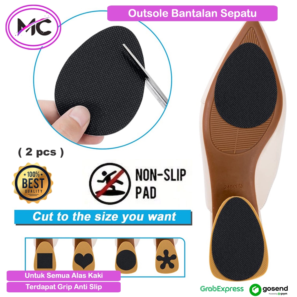 Jual Alas Sol Sepatu Anti Licin Slip Outsole Karet Bantalan Bawah ...