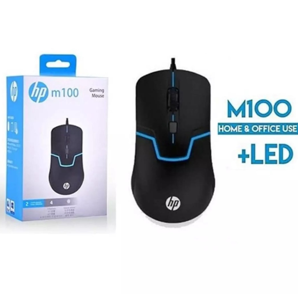 Jual MOUSE GAMING HP M100 SENSOR HIGH 1600DPI RGB LED USB WIRED KABEL ...
