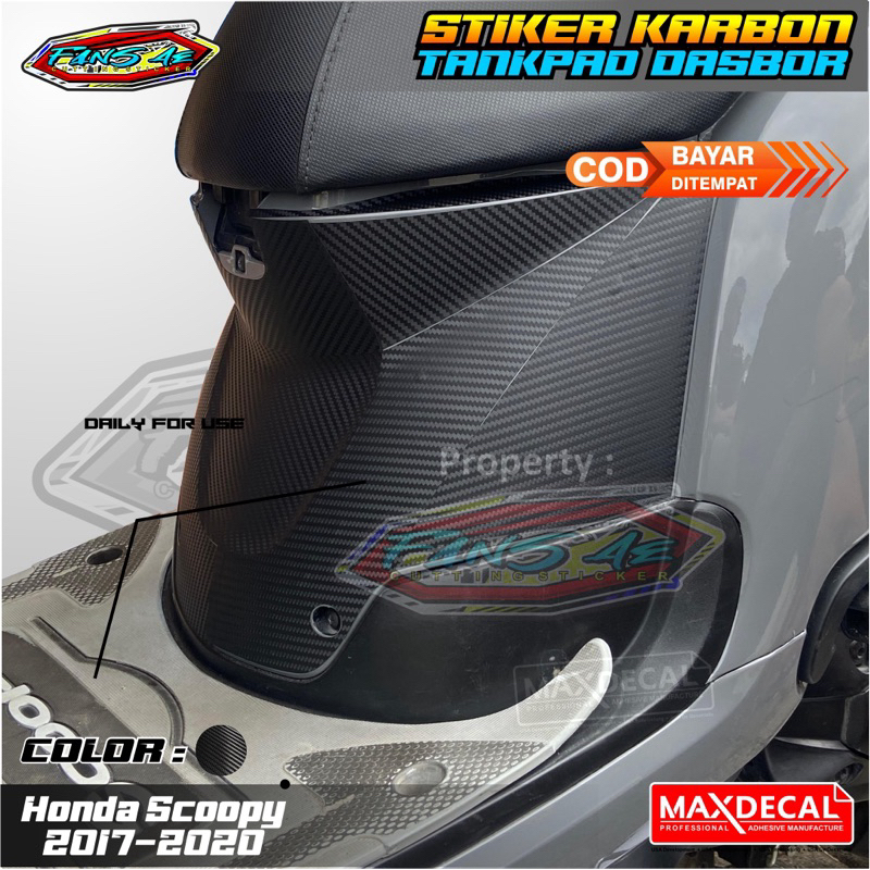 Jual Stiker pelindung dasbor belakang scoopy 2017-2020 karbon kevlar ...
