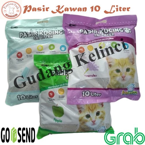 Jual EKSPEDISI Pasir Kucing KAWAN 10 Liter Pasir Wangi Gumpal KAWAN 10 ...