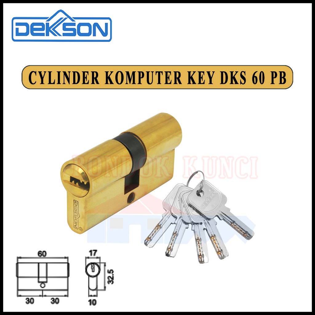 Jual Cylinder Kunci Pintu Dekkson Gold Komputer Key Dekson CYL KK DL ...