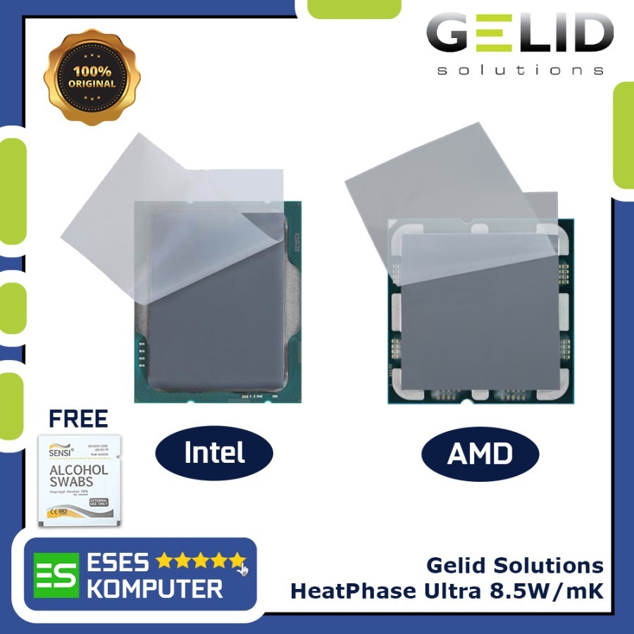 Jual Thermal Pad GELID Solutions HeatPhase Ultra 8.5W/mK Intel / AMD | Shopee Indonesia