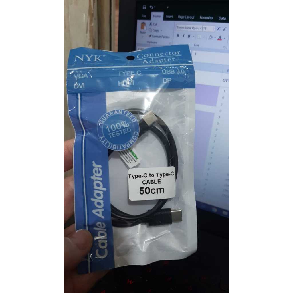 Jual Kabel Type C to Type C Multi Device Support Charging 50 Cm | Shopee Indonesia