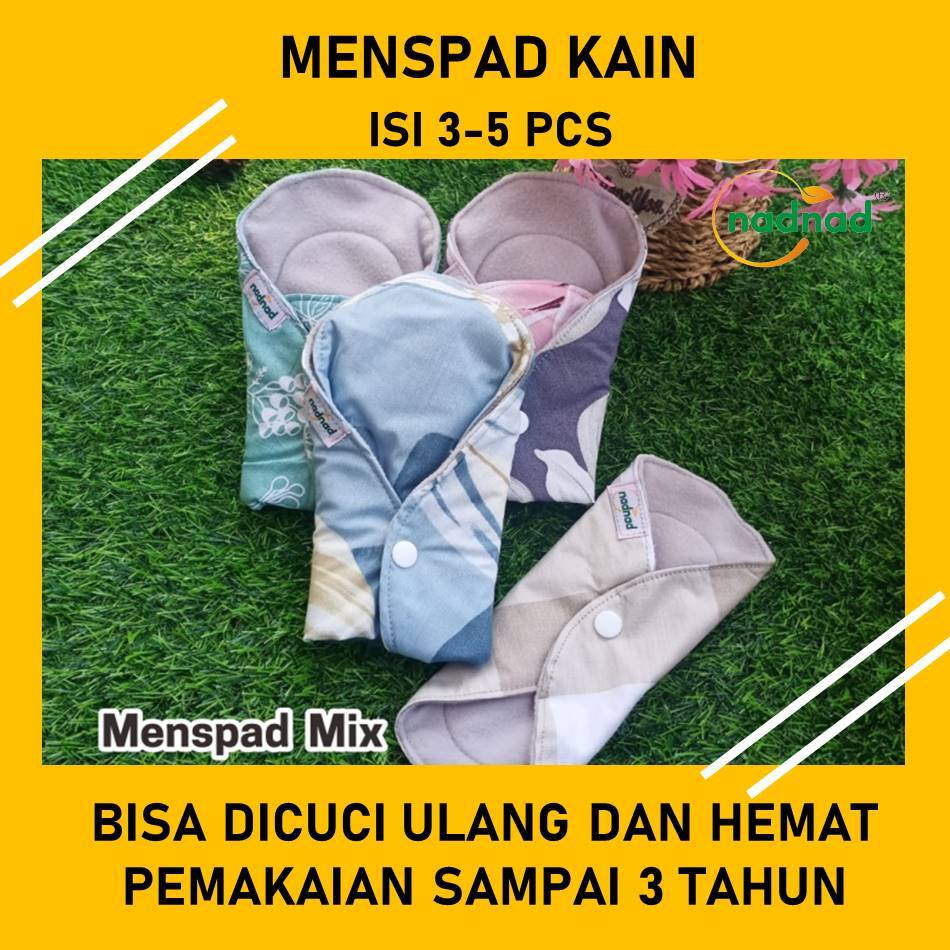 Jual Pembalut Kain Menspad Nadnad SNI Softex Kain Cuci Ulang Day Night ...