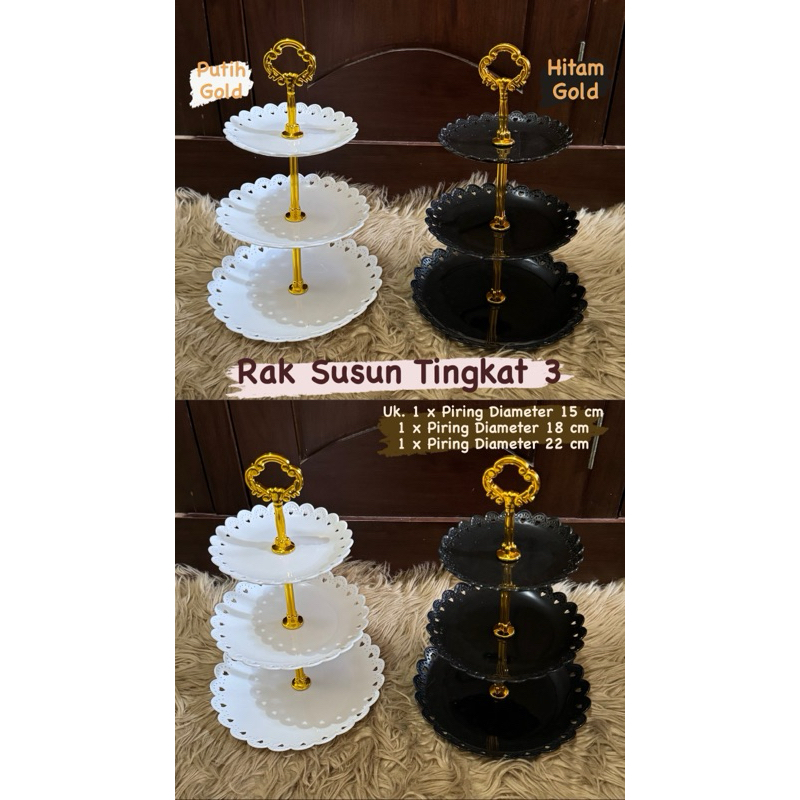 Jual rak susun tingkat piring kue | Shopee Indonesia