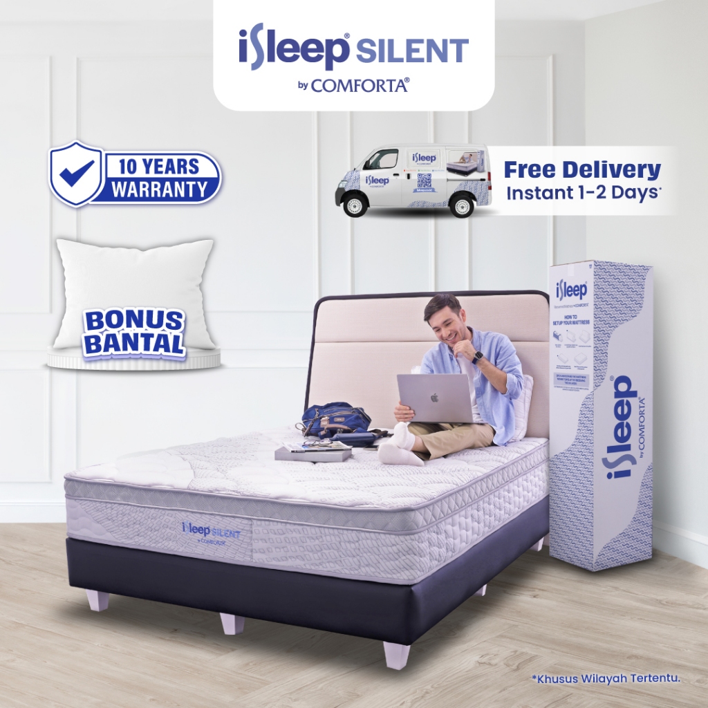 Jual iSleep Silent by Comforta (Kasur Pocket) Vacuumed Mattress Free ...