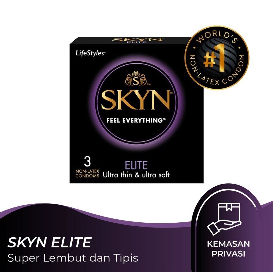 Jual SKYN Elite 3pcs/pack - Kondom Non-Latex Super Tipis ( Beli 3 Pack Bonus 1 Pcs SKYN KONDOM ...