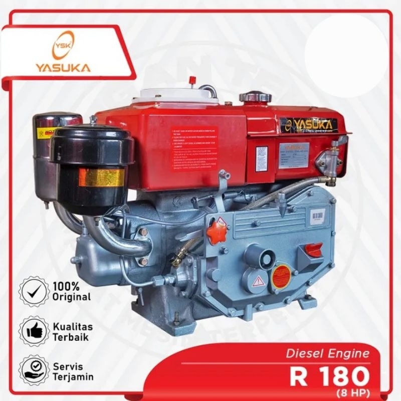 Jual MESIN PENGGERAK SERBAGUNA DIESEL 8HP/PK R-180 YASUKA | Shopee Indonesia