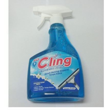 Jual Cling Pembersih Kaca Ocean Fresh Biru Spray 440ml (1160510 ...