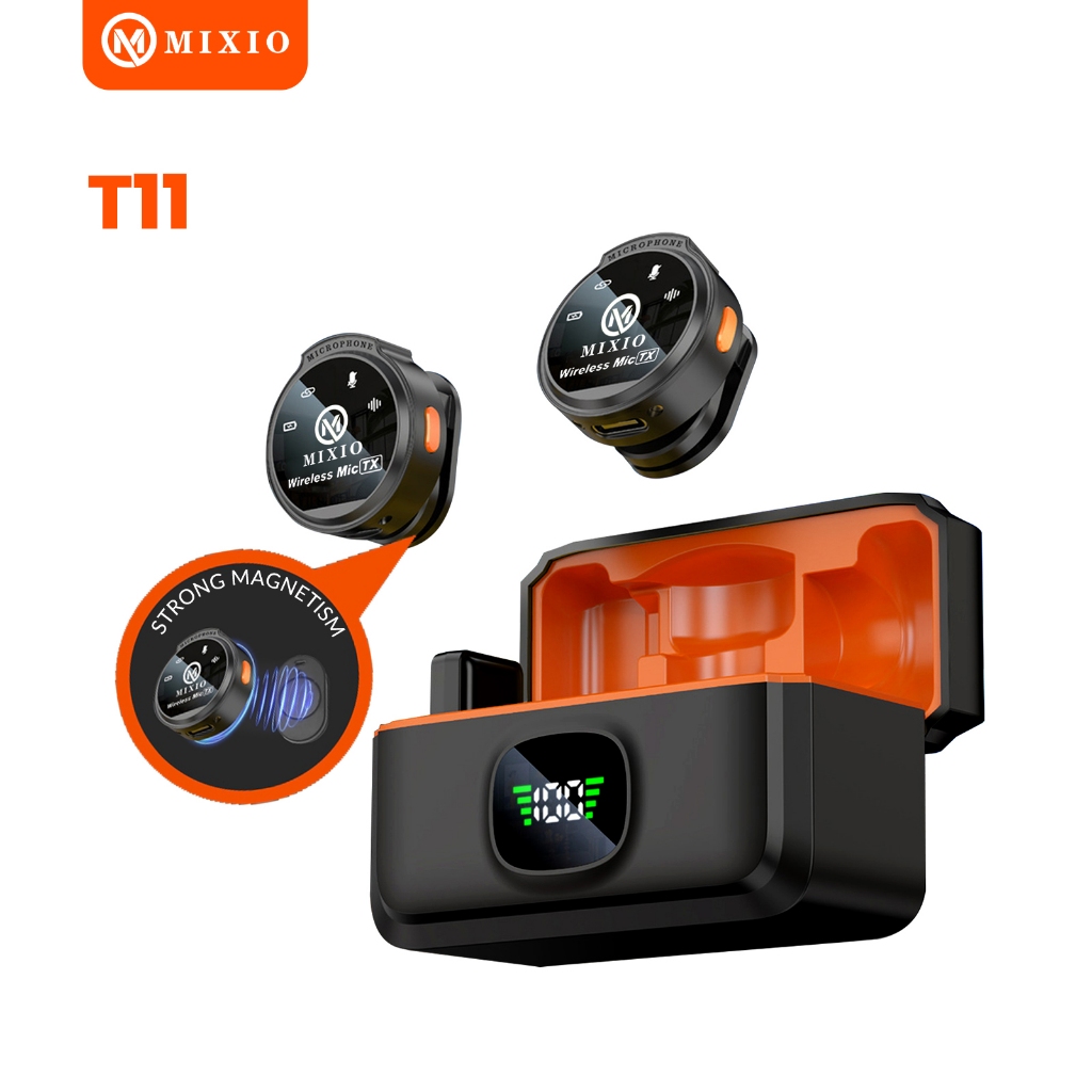 Jual MIXIO T11 Magnetic Mic Wireless Clip on Microphone Mikrofon ...