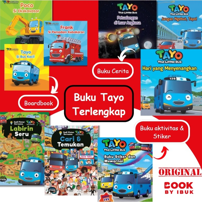 Jual Buku Tayo Terlengkap : Board Book Tayo, Buku Cerita Tayo, Buku ...