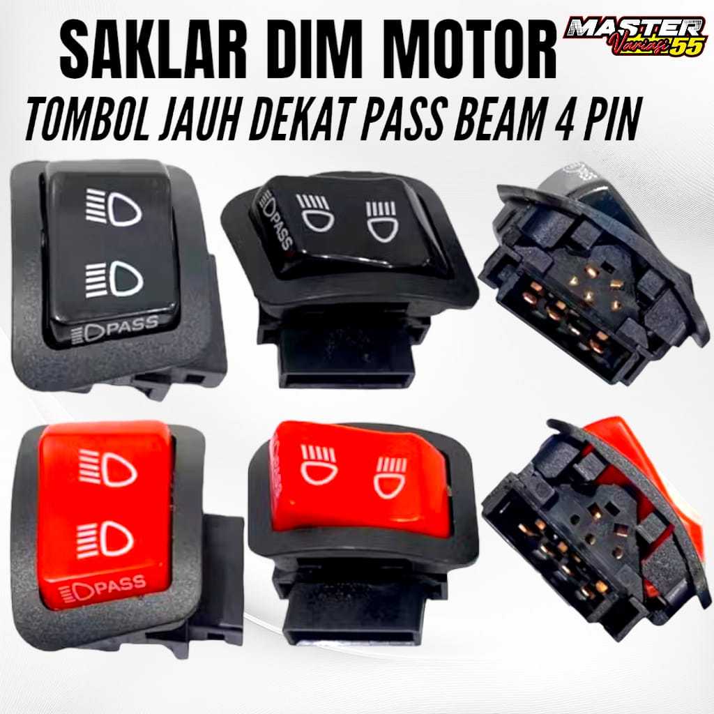 Jual SAKLAR DIM SAKLAR LAMPU JAUH DEKAT PASS BEAM DIM 4 PIN BEAT ESP ...