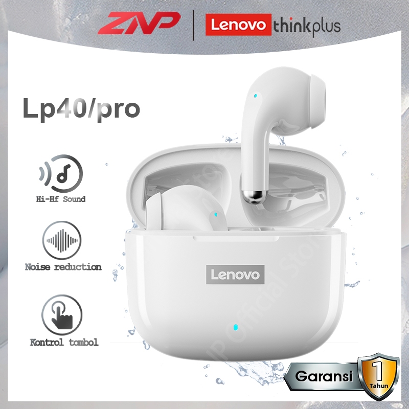 Jual ZNP X Lenovo Thinkplus LP40 True Earphone Bluetooth Nirkabel Mini Earbuds TWS Noise ...