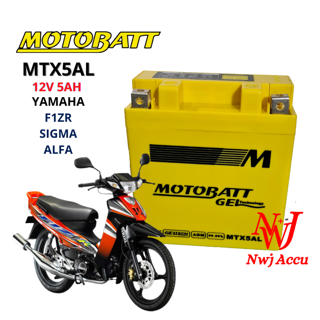 Jual AKI KERING MOTOBATT FIZR SIGMA ALFA MTX5AL GM5Z GT6A YT7C YB5L MF | Shopee Indonesia