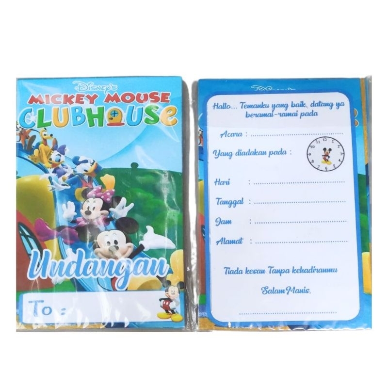 Jual Kartu undangan MINNIE MOUSE kartu undangan ulang tahun anak tema ...