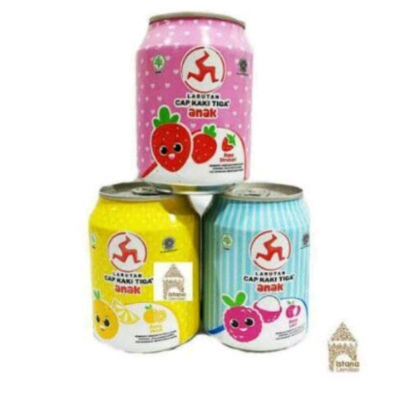 Jual Larutan Cap Kaki Tiga Anak Kaleng 250 ML | Shopee Indonesia