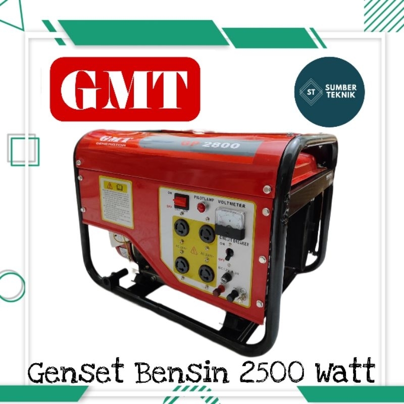 Jual GMT GP 2800 Mesin Genset Bensin 2500 Watt Gasoline Generator Listrik | Shopee Indonesia