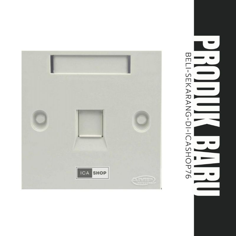 Jual COMMSCOPE FACEPLATE AMP LAN RJ45 1 Hole 1port / Face plate ...