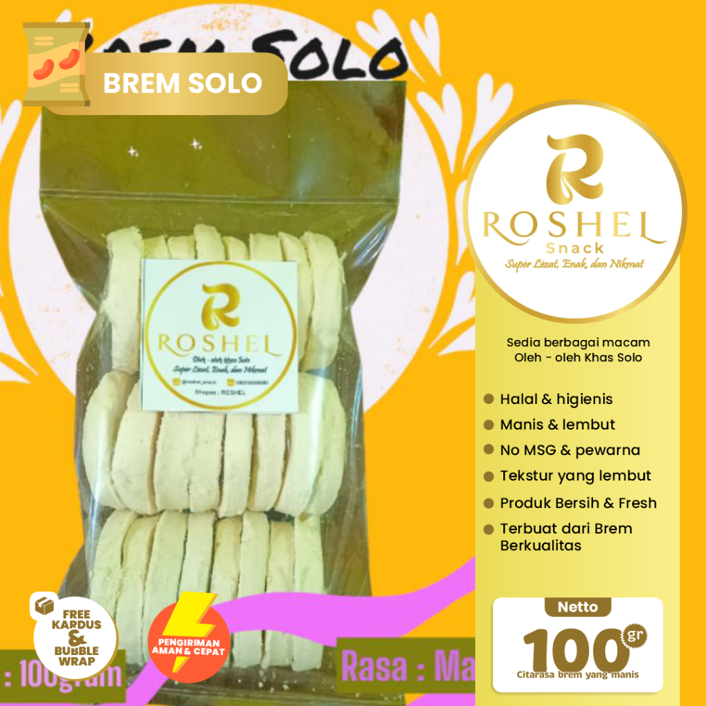 Jual Brem Solo Asli 100gr Camilan Tradisional Oleh Oleh Rasa Manis ...