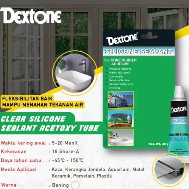 Jual Lem Kaca Dextone Hijau Silicone Sealant | Shopee Indonesia