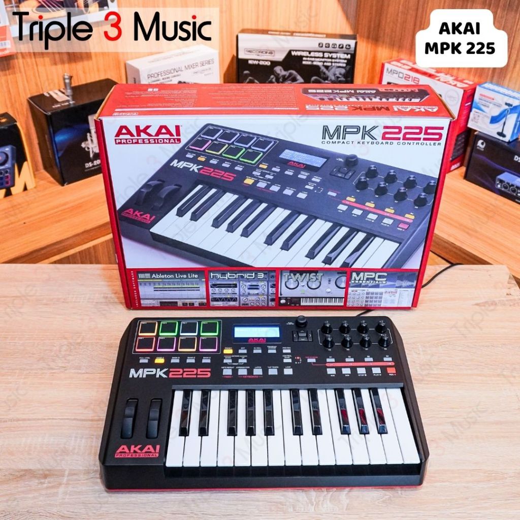 Jual AKAI MPK225 MPK 225 SEMI WEIGHTED Keyboard midi controller premium ...