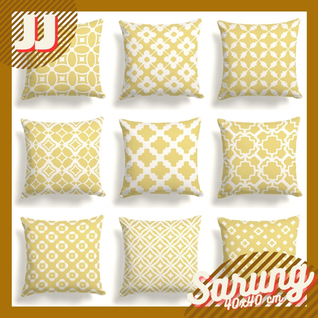 Jual SARUNG BANTAL SOFA PRINT MOTTIF BUTTER CREAM INFINITY SERIES 40X40 ...