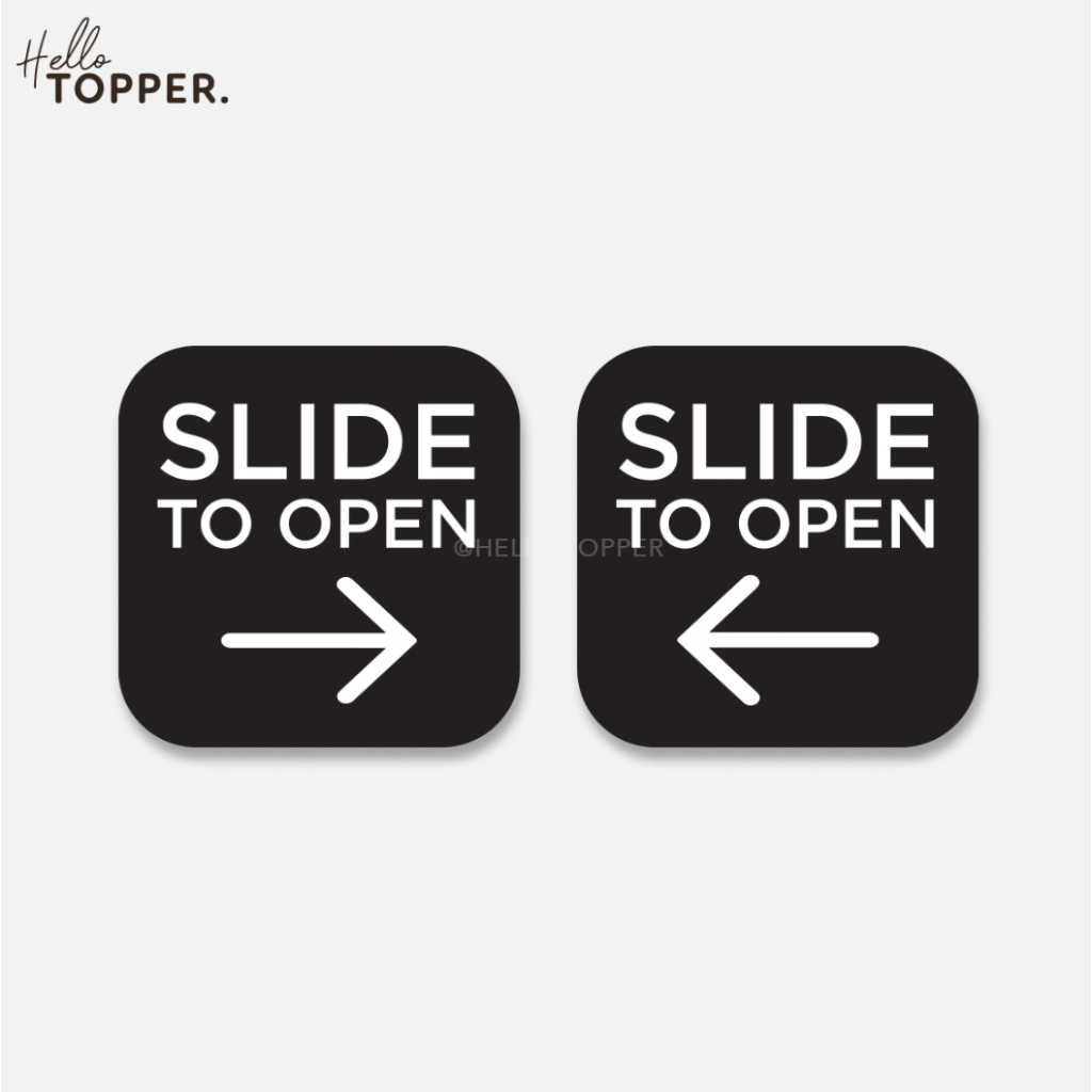 Jual Sign Slide To Open Kotak Acrylic Door Sign Pintu Akrilik Signage ...