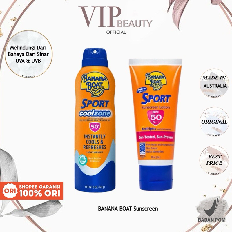 Jual BANANA BOAT Sunscreen / Sunblock SPF 50 PA++++ - Ultramist Sport Coolzone Spray 170g ...