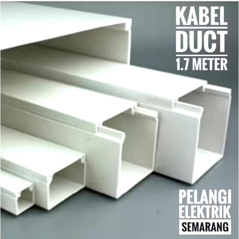 Jual Cable Duct Trunking 75x75 Pelindung Protektor Kabel Dak PVC Putih ...