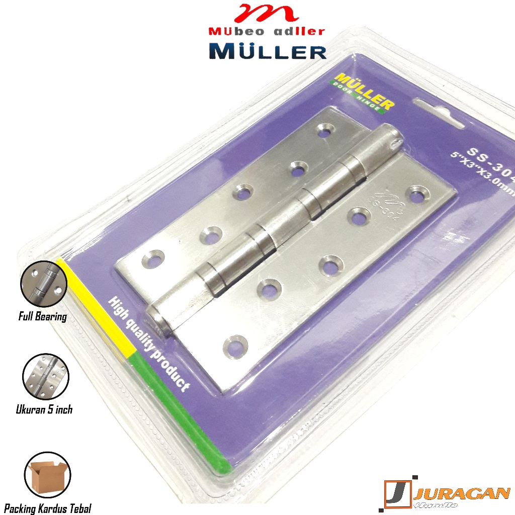 Jual Engsel Stainless Muller Original 5 inch 4 inch 3 inch - Engsel ...