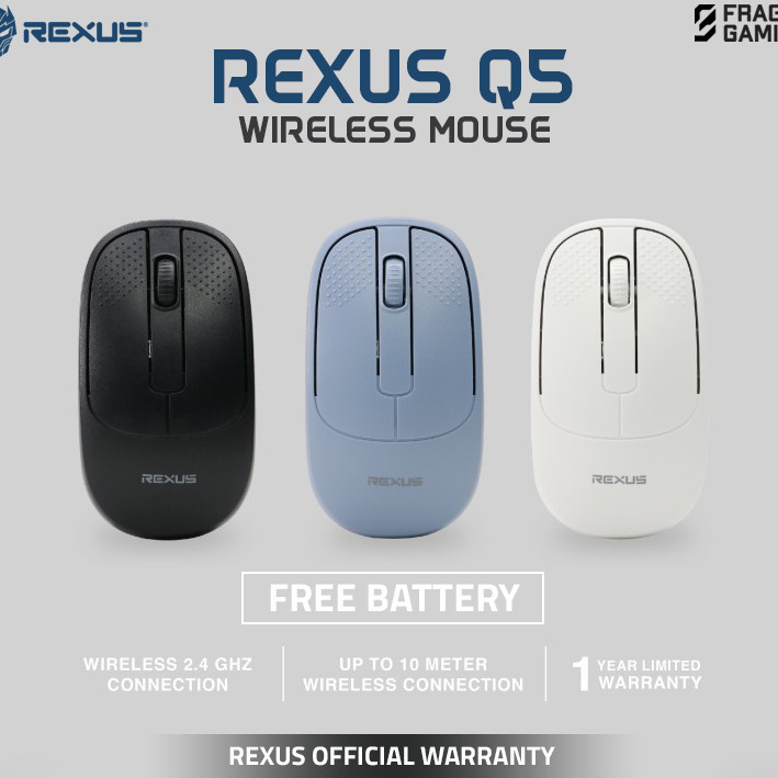 Jual Rexus Q5 / Q-5 RexusQ5 Mouse Office Wireless 2,4Ghz Garansi Resmi ...