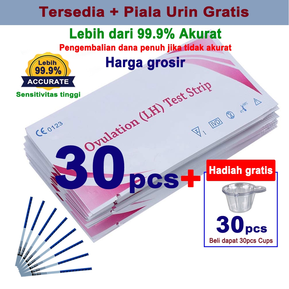 Jual Tes Ovulasi 30 pcs / Tes Kesuburan / LH Ovulation Test / Paket ...