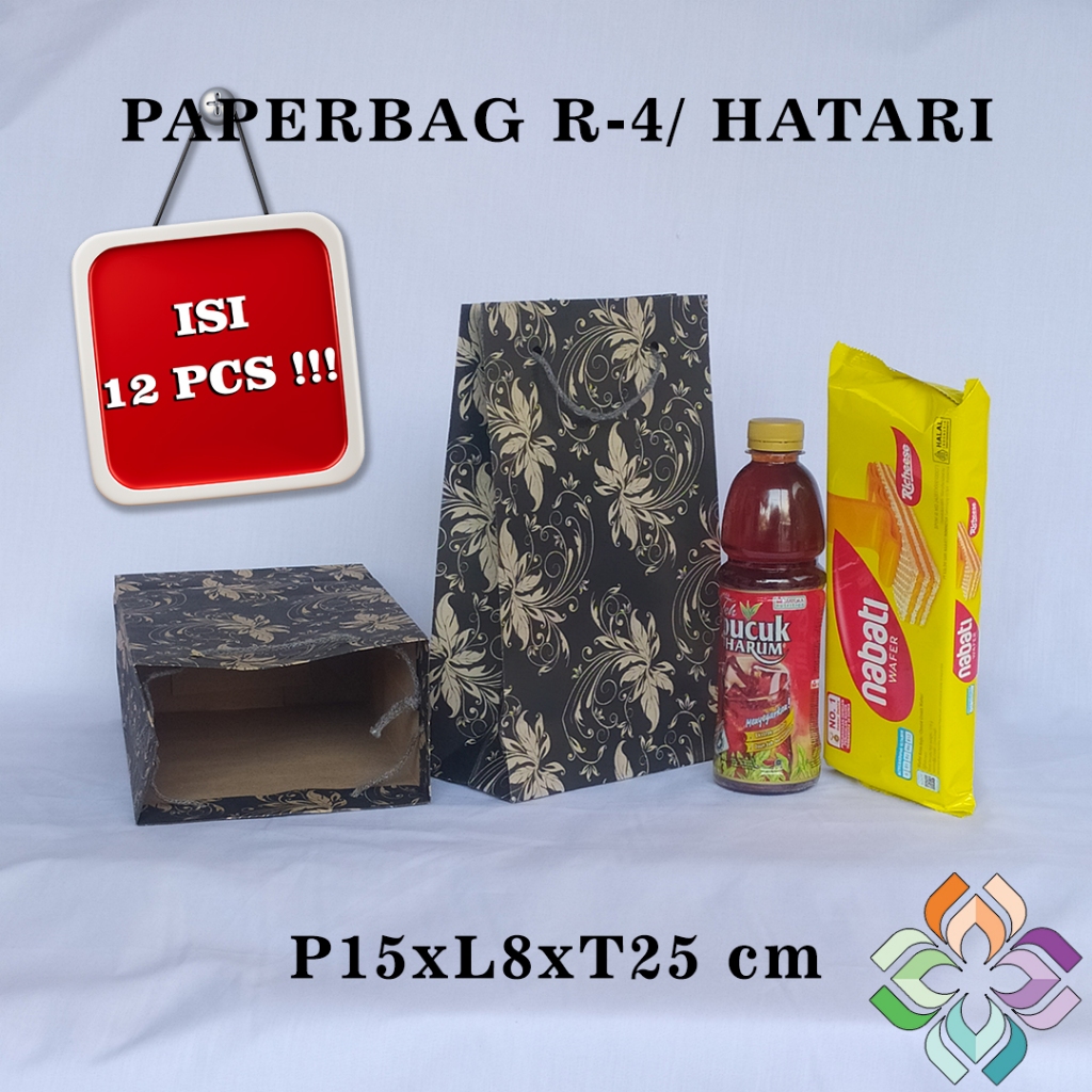 Jual PAPERBAG UKURAN R-4 P15 x L8 x T25 CM UNTUK WAFER TANGO NABATI TEH ...