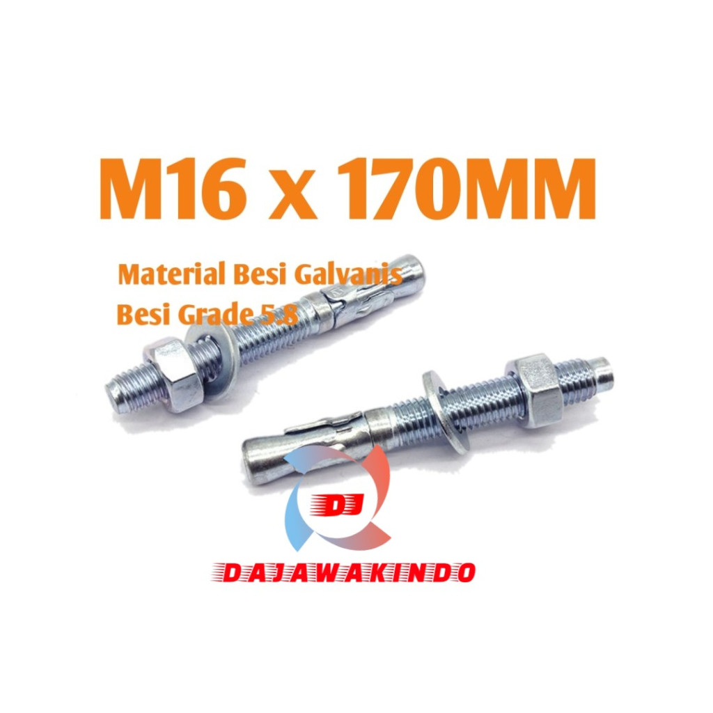 Jual Angkur Trubolt M16 x 170 / Wedge Anchor M16 x 170 Galvanis ...