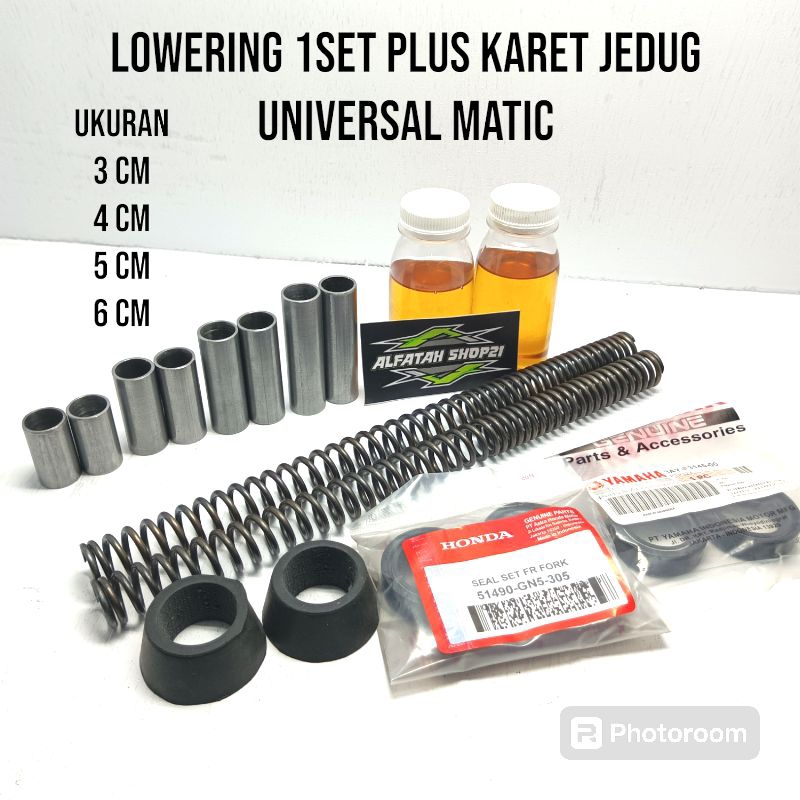 Jual lowering shock depan bosing 1 paket plus karet jedug shock depan DOWNSIZE AEROX VARIO 125 ...
