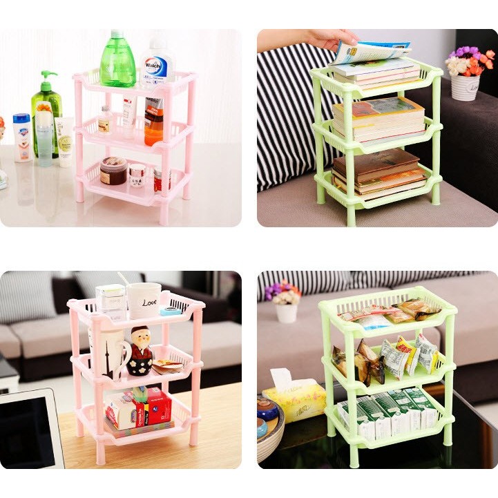 Jual Rak Meja Dapur 3 Susun Persegi Tempat Penyimpanan Square Rack Rak ...