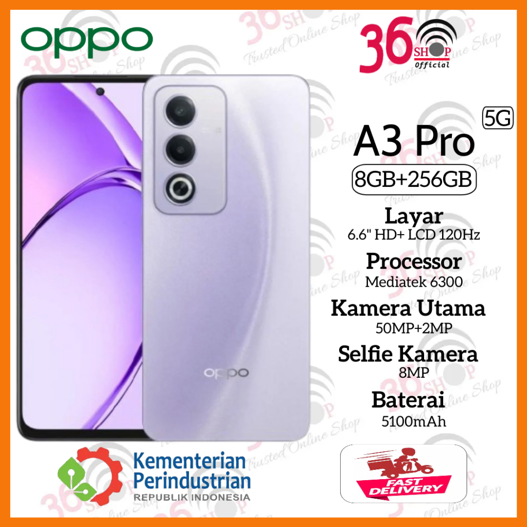 Jual OPPO A3 Pro 5G 8GB+256GB [8GB EXTENDED RAM] Garansi Resmi 1 Tahun ...