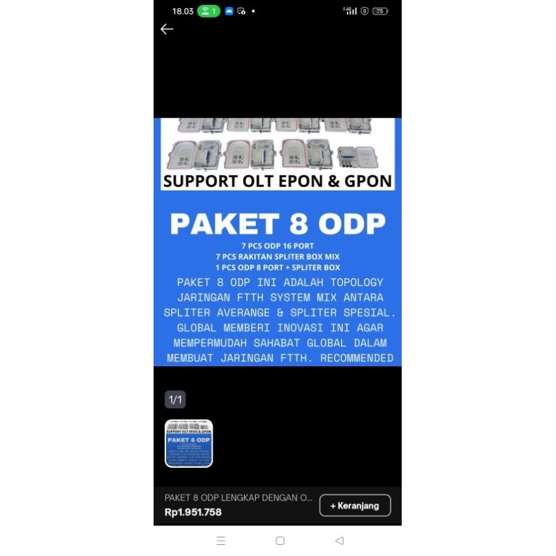 Jual PAKET RATIO 8 ODP 16 PORT EPON DAN GPON | Shopee Indonesia