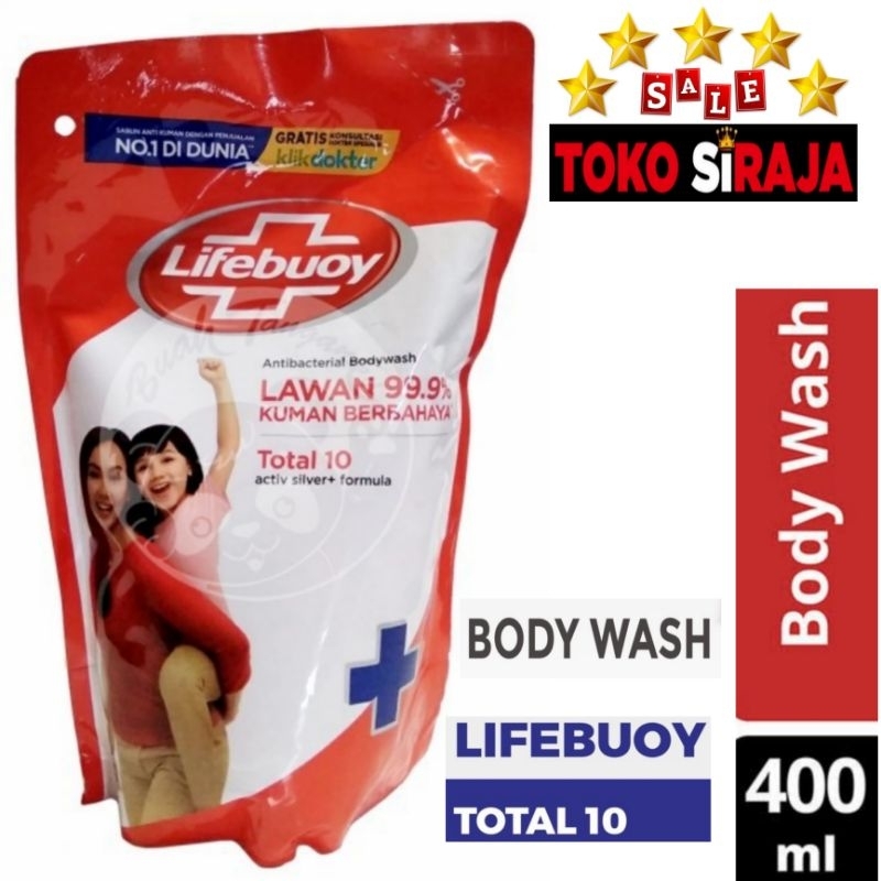 Jual LIFEBUOY BODY WASH TOTAL 10 ANTIBACTERIAL 400 ML / SABUN MANDI ...