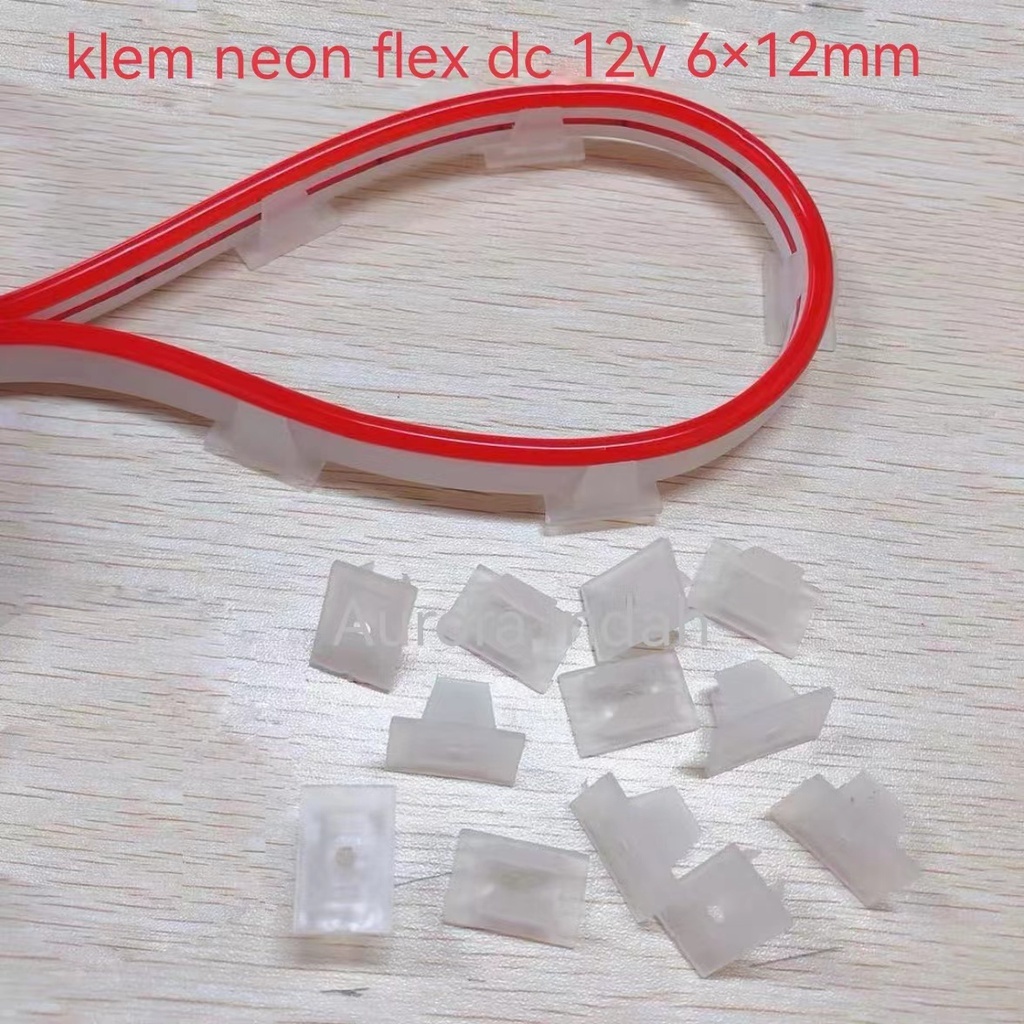 Jual 10pcs Klem Dudukan Lampu Neon flex Neon Flexible LED 12V 220V ...