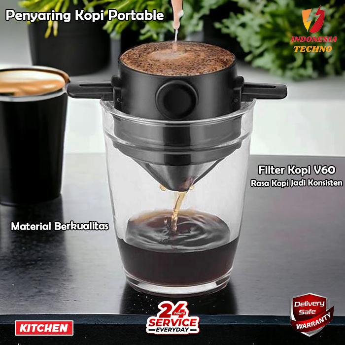 Jual [PREMIUM] Dripper Kopi V60 Portabel Coffee Dripper Portable Filter ...