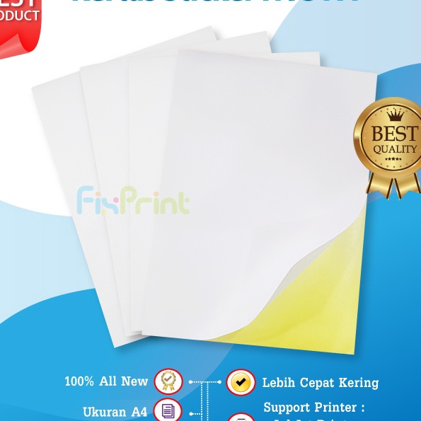 Jual KP8 2 pcs Kertas Stiker HVS A4 Sticker Paper HVS Doff Premium ...