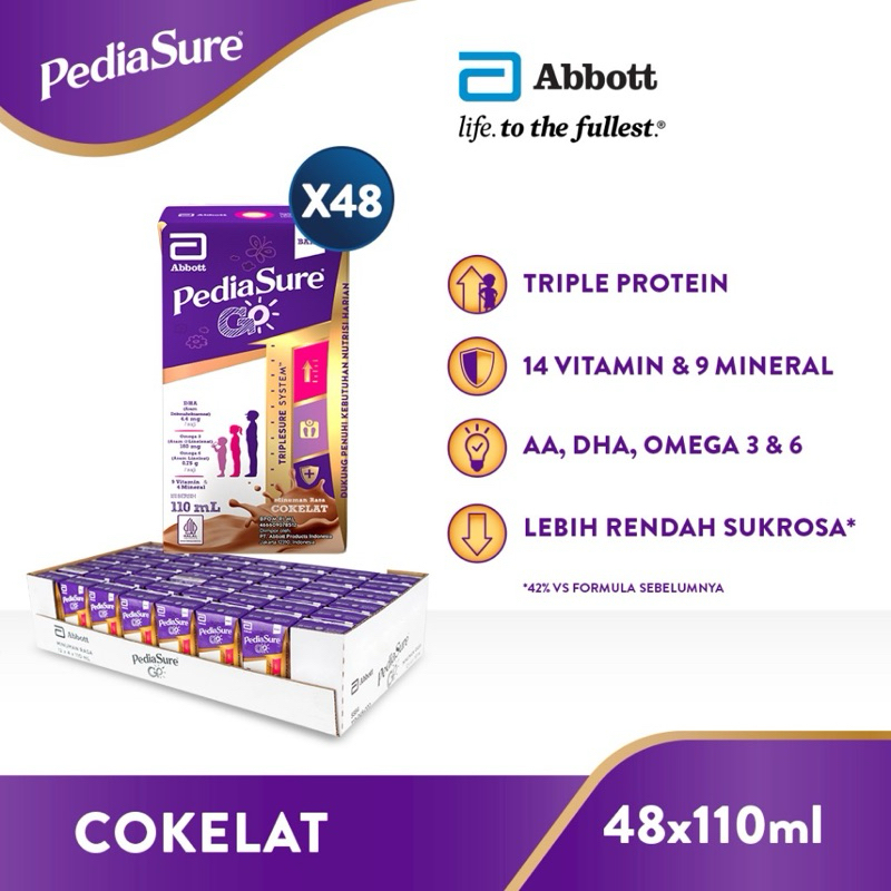 Jual PediaSure Go Cokelat (1-10th) - Nutrisi UHT - 48x110ml | Shopee Indonesia