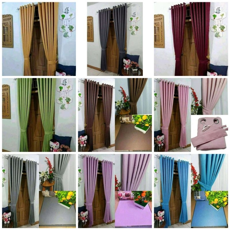 Jual Gorden blackout polos minimalis khusus tinggi 2 meter korden ...